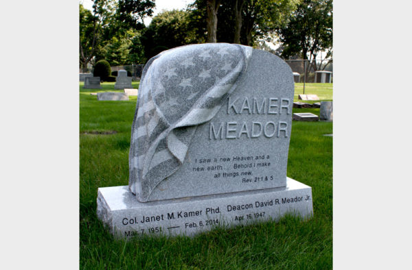 Flag Sculpture Grey Monument with Raised Letters – City Monument ...